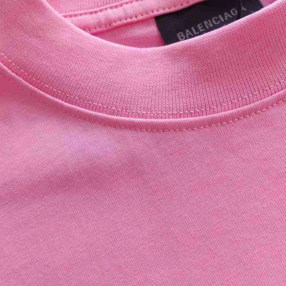 Tops | Balenciaga Style Pink Gothic Logo Oversized Tshirt Streetwear ...
